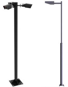 Postes modulares para soluciones de iluminación y videovigilancia
