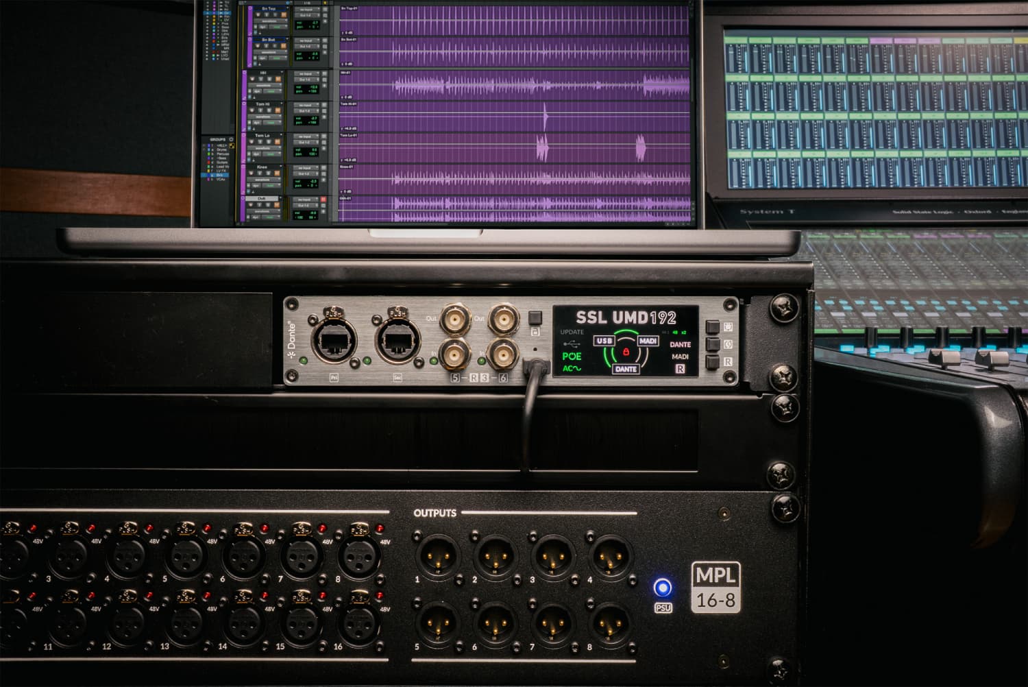 Solid State Logic UMD192: interfaz MADI, Dante y USB